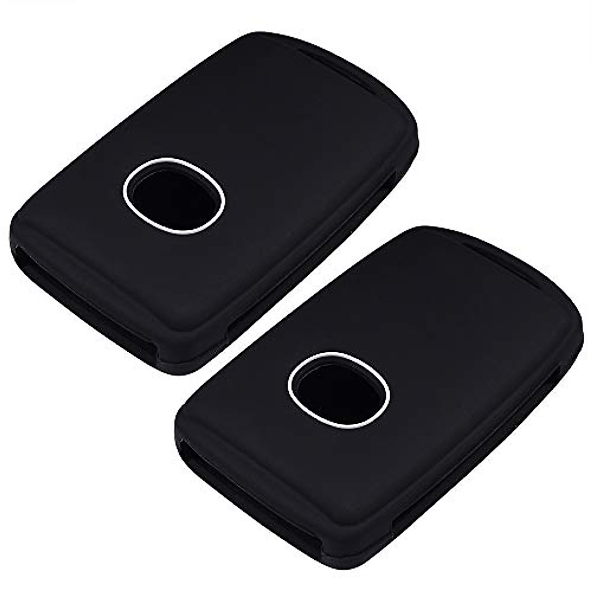 Lcyam Remote Key Fob Covers Durable Silicone Case Compatible with Mazda 3 CX-30 CX-5 CX-9 MX9 CX50 Mazda 6 3 4 Button Keys on Side (Black Black)