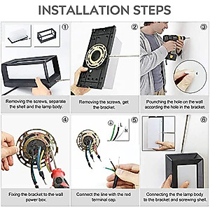 Sytmhoe Porch Lights Outdoor Wall Sconce, 24W 2400LM 5000K Modern LED Porch & Patio Lights, Aluminum Exterior Light Fixture Matt Black IP65 Waterproof for Hallway House Backyard Garage Lighting.