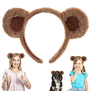 WLLHYF Easter Bear Ears Headband Cute Party Headwear Face Wash Headband Animal Head Wear Fashion Hairband Valentine's Day Hair Hoops Hair Accessories for Adult Kids Party Decoration