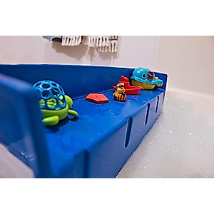 Tub Topper® Bathtub Splash Guard Play Shelf Area -Toy Tray Caddy Holder Storage -Suction Cups Attach to Bath Tub -No Mess Water Spill in Bathroom -Fun for Toddlers Kids Baby