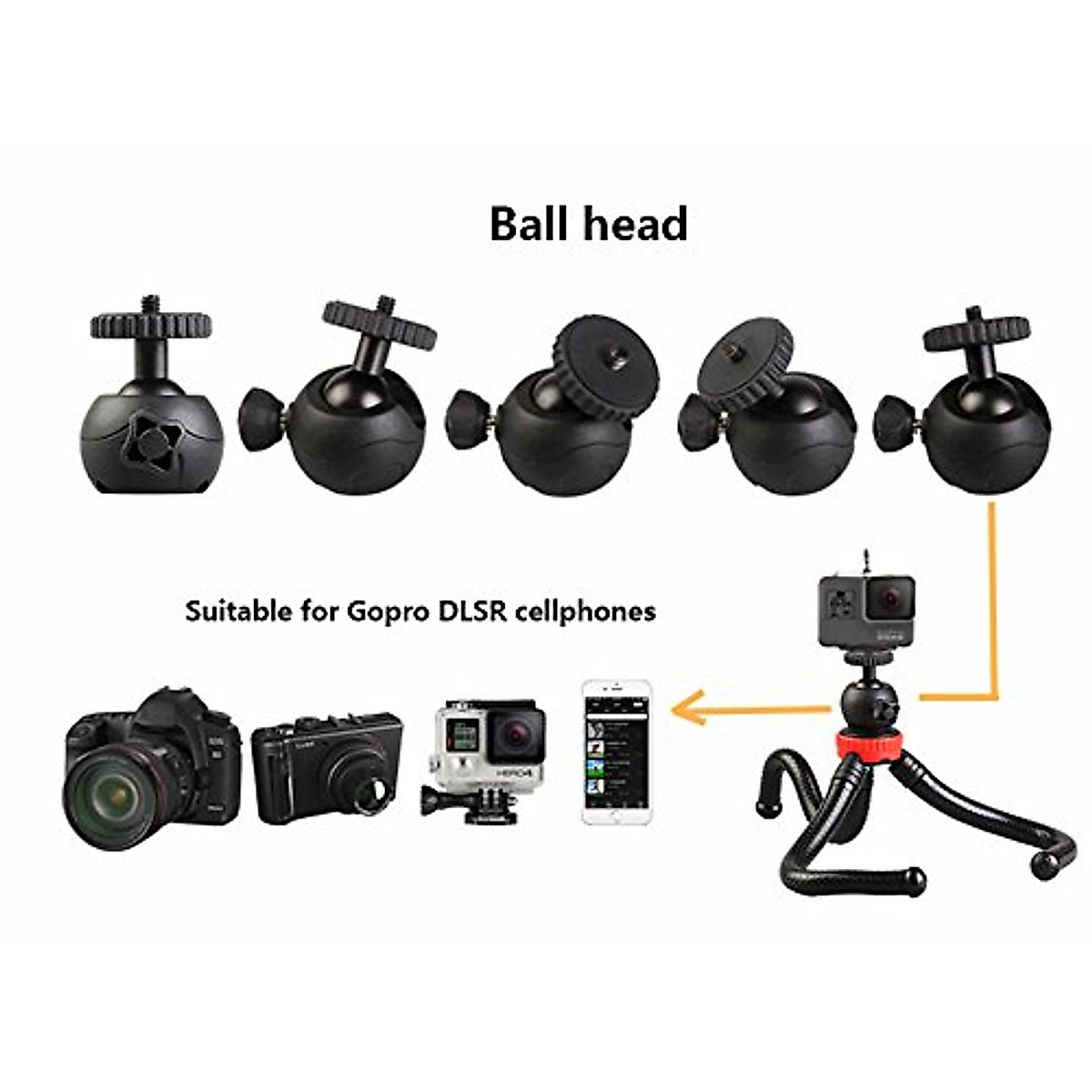 12'' Flexible Tripod Stand for Zoom Recorder H6 H5 H4n H2n H1n - Acetaken