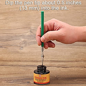 LOONENG Ruling Pen for Masking Fluid, Perfect for Fine Line Drawing, Technical Drawing, Cartography and Calligraphy, Suitable for Use with Masking Fluid, Drawing Ink, Indian Ink and Gouache