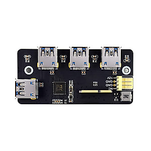 PCIe to USB 3.2 Gen1 Adapter Designed for Raspberry Pi Compute Module 4 IO Board(CM4), 4X High Speed USB Ports,Compatible with USB 3.0/2.0/1.1
