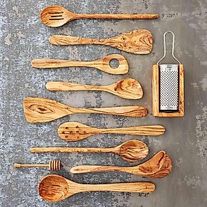 Sur La Table Olivewood Risotto Spoon, Tan