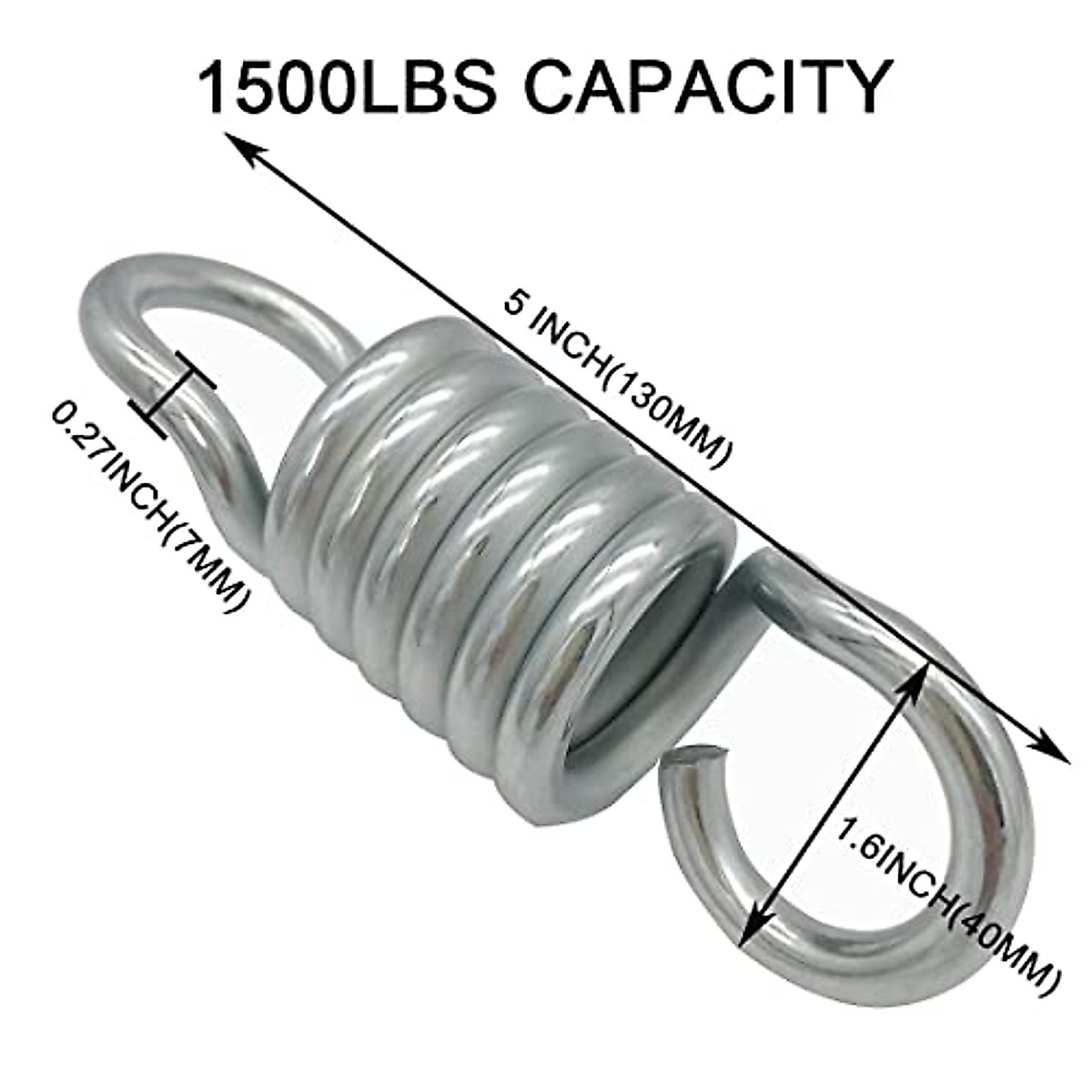 MIKMAYTOO 1000 Lbs Weight Heavy Duty Spring for Heavy Punching Bags Hanging Chair Hammocks Swing Trapeze Yoga (2)