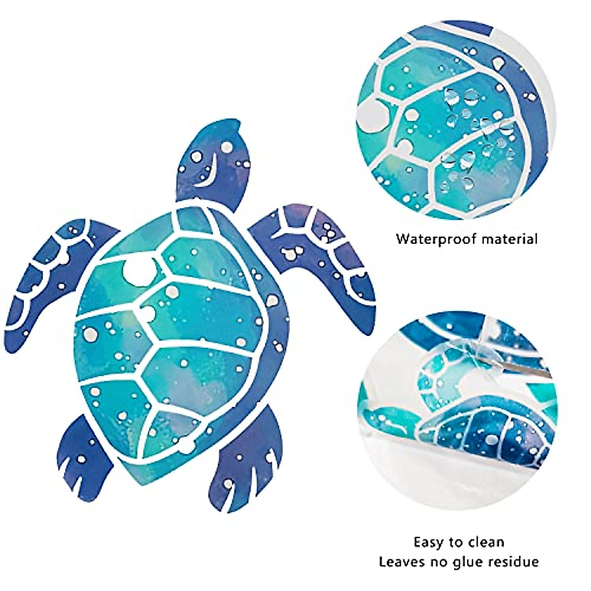 24 Pieces Sea Turtle Wall Decals Ocean Bathroom Decor Stickers Beach Sea Turtle Wall Stickers Waterproof Turtle Bubbles Ocean for Kids Home Bathroom Living Room Toilet Nursery Pool Party Decoration