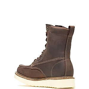 Wolverine Men's Loader 8" Steel Toe Wedge Work Boot, Brown, 10.5 M US