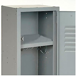 Global Industrial Single Tier Locker, 12x15x60 1 Door, Unassembled, Gray