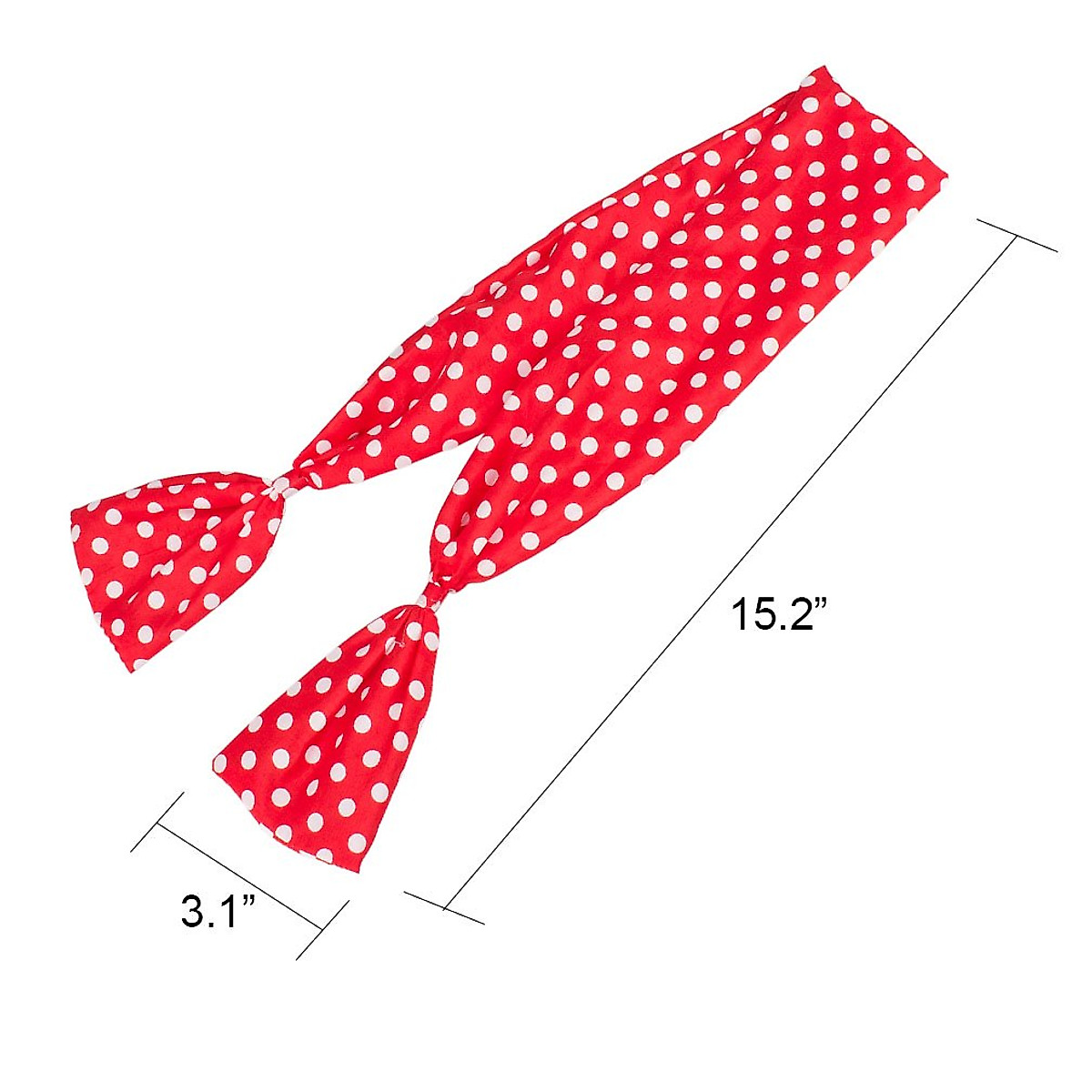 Ondder Wire Headband 4 Pack Retro Bowknot Polka Dot Wire Hair Holders for Women, Red