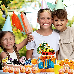25Pcs Kids Theme Party Cake&Cupcake Toppers for Birthday Party Supplies,Boys' Theme Birthday Party Decoration