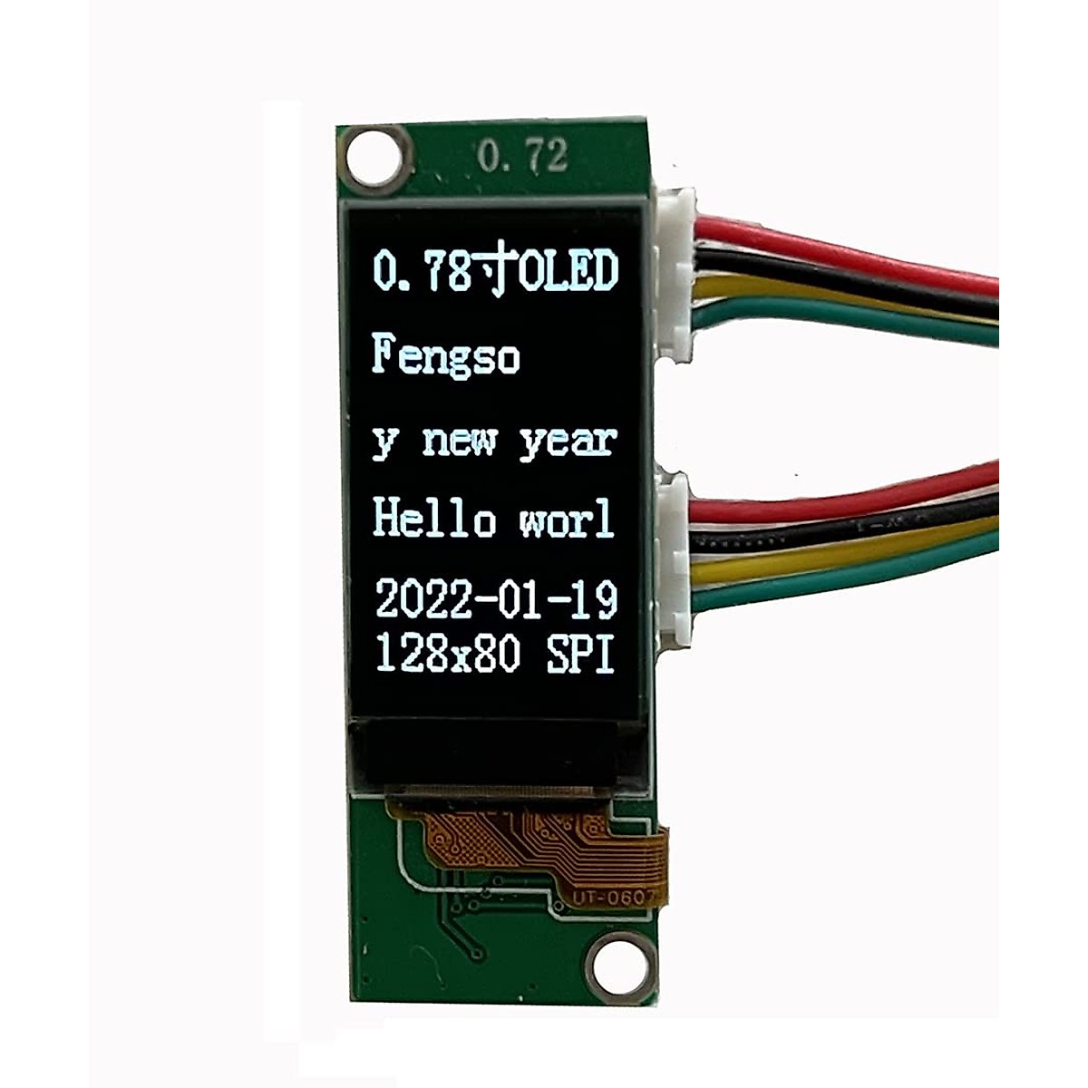 0.78 Inch OLED LCD Display Module Fsuoech 128x80 SPI Serial Port Driver SH1107 Software Ping-Pong Operation Scrolling Display for arduino microPython NodeMCU ESP8266 STM­