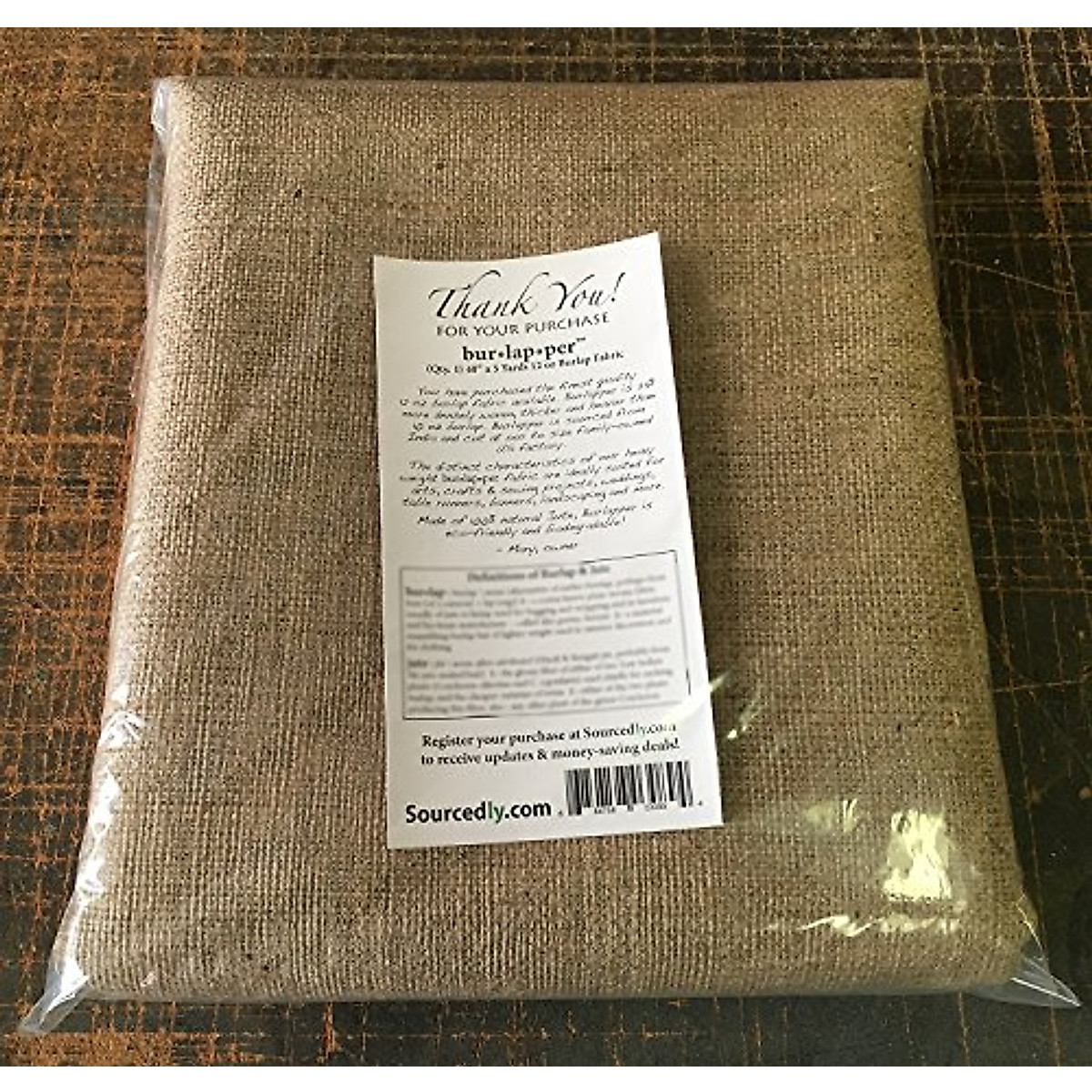 Burlapper Burlap Jute Fabric, 40 Inch x 5 Yards, 12 oz Decorator Quality