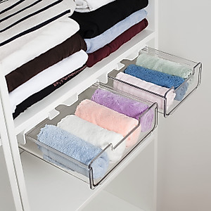 2 Pack Adhesive Under Desk Drawer Organizer Slide Out Attachment, Attachable Clear Acrylic Hidden Shelf Storage With Phone Stand, Add A Mounted Pull Out Tray For Cabinet, Table, Counter - Plastic