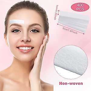 800 Pcs Eyebrows Wax Strips Non Woven Waxing Strips Hair Removal Wax Paper Facial and Body Epilating Strips for Girls Women Men