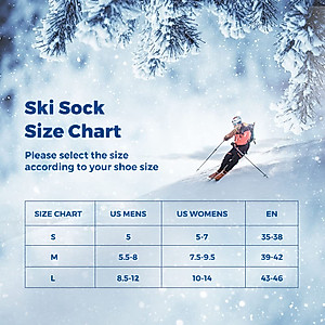 OMID Ski Socks, Merino Wool Snow Socks Long OTC Snowboard Socks Non-Slip Cuff Warm Socks for Men Women Skiing/Snowboarding