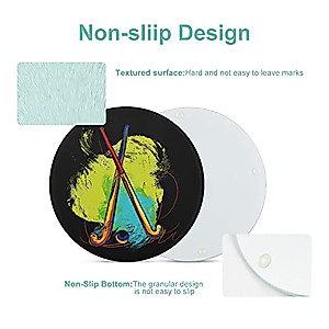 Field Hockey Cutting Board Tempered Glass Chopping Board for Kitchen Hotel