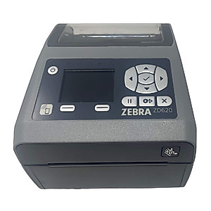 Zebra - ZD620d Direct Thermal Desktop Printer with LCD Screen - Print Width 4 in - 203 dpi - Interface: WiFi, Bluetooth, USB, Serial, Ethernet - ZD62142-D01L01EZ (Renewed)