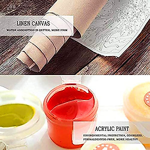 Tucocoo Saguaro Cacti Paint by Numbers Kits 16x20 inch Canvas DIY Oil Painting for, Students, Adults Beginner with Brushes and Acrylic Pigment - Desert Landscape Photo Gift(Without Frame)