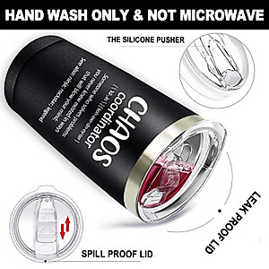 SpenMeta Thank You Gifts for Men - Unique Gift Idea for Boss, Teacher, Manager, Leader, Coworker, Assistant Principal, Dad - Birthday Gifts for Men - Chaos Coordinator Tumbler