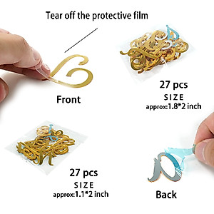 Acrylic Alphabet Number Cake Topper DIY Personalized Name Cupcake Toppers with A-Z Letter 0-9 Number Happy Birthday Sets for Custom Wedding Cake Decorations Baby Shower Party Supplies (Style1 Gold)