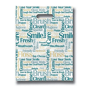 Practicon 11096132 Tooth Talk Scatterprint Bags, 8" x 10" (Pack of 100)
