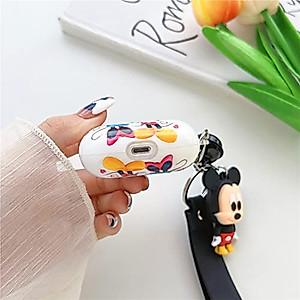 OINbxw for Airpods 3nd Generation Case Cover, AirPods 3 Case Personalized Custom with Lanyard Keychain Cartoon Cute Anime Design Series AirpodS 3 Case for Women Girls [Front LED Visible] (Mickey)