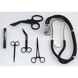 Full Black Paramedic Set - Diagnostic EMT Nursing EMS Emergency Sprague