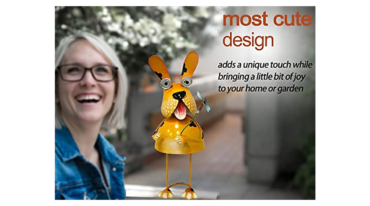 GDF Solar Dog Statues - Unique Garden Decor