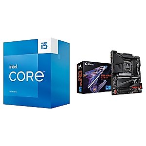 Intel Core i5-13500 Desktop Processor 14 cores (6 P-cores + 8 E-cores) 24MB Cache, up to 4.8 GHz & GIGABYTE Z790 AORUS Elite AX (LGA 1700/ Intel Z790/ ATX/ DDR5/ Quad M.2/ PCIe 5.0/ USB 3.2 Gen2X2