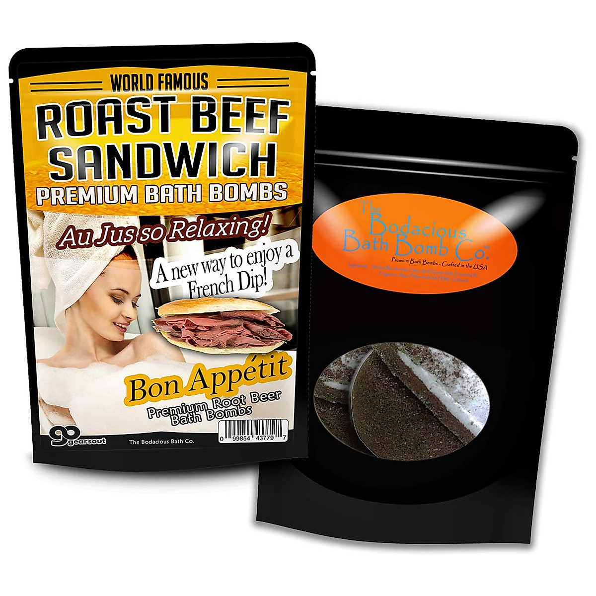 Roast Beef Sandwich Bath Bombs XL Root Beer Bath Bombs Luxury Bath Balls Funny Girlfriend Gags for Best Friends Bath and Body Gags for Men Funny Spa Gifts for Men Weird Gifts Au Jus French Dip