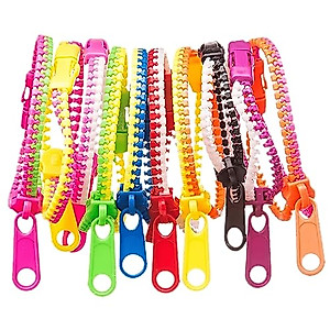 only U 20-Piece Friendship Zipper Bracelets Sensory Fidget Toys Kit for Kids - Perfect Valentines, Birthdays, Goodie Bags, Easter Stuffers - Bulk Set of 20 Bracelets, Party Favors, Gifts