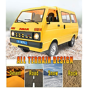 The perseids Remote Control Car WPL D42 RTR RC Drift Cars, 1/10 Full Scale RC Rock Crawler 2.4Ghz Offroad RC Truck and Trailer All Terrain Car RC Racing Climb Vehicle High Speed Van Car
