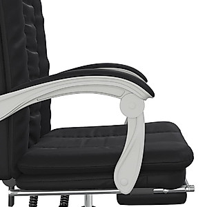 MBFLUUML High Back Computer Chair, Home Office Chair, Reclining Office Chair Black Faux Leather Suitable for Home Office