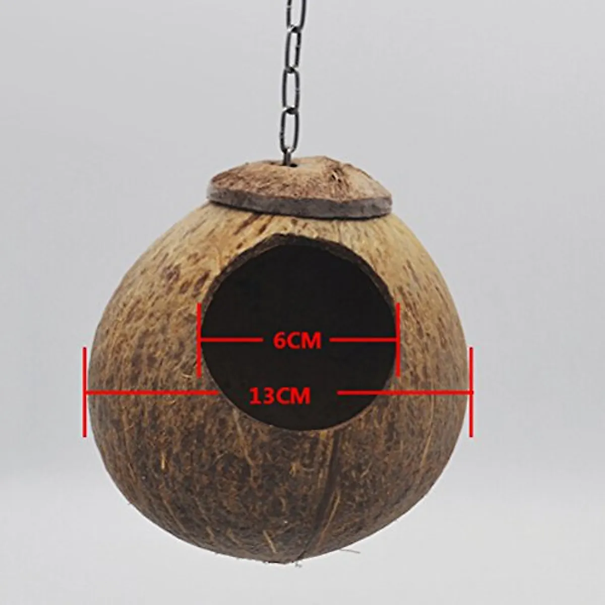 UEETEK Bird Nest Coconut Shell Nest for Parakeets Budgerigar and Small Pet