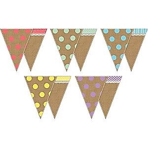 Teacher Created Resources Shabby Chic Pennants (77170)