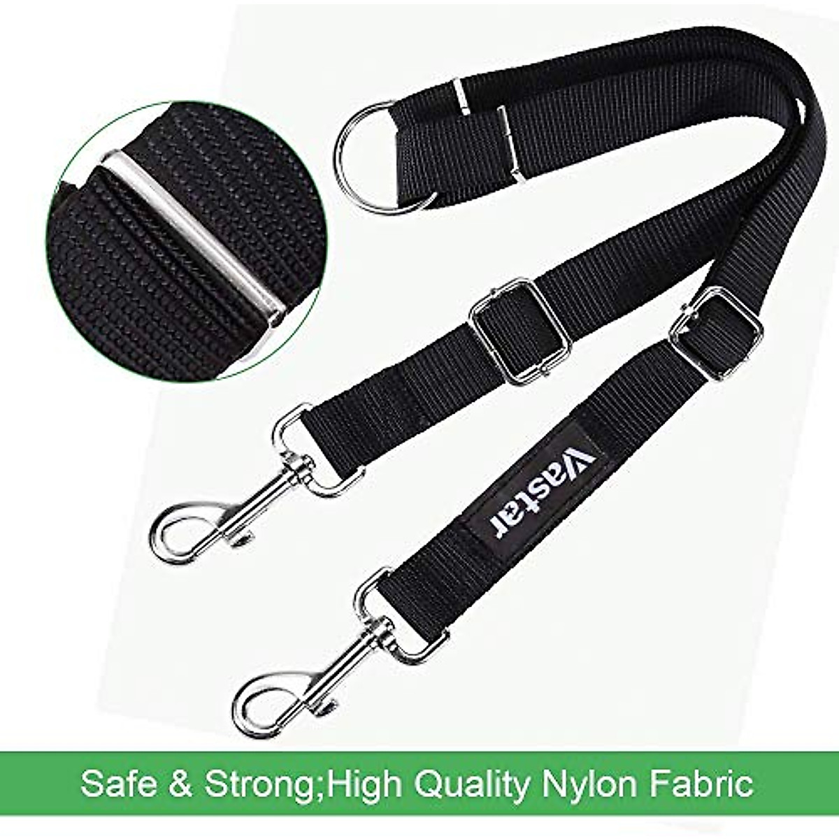 Vastar Double Dog Walker, Adjustable Heavy Duty Double Dog Leash for Pets, No Tangle Two Dogs Training Leash for Dogs up to 110 Pounds, Premium Quality Dog Leash Coupler for 2 Dogs