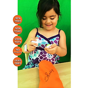 Skoolzy Shapes Matching Egg Toy 6 pc Set, Easter Egg Basket Toys for Toddlers, Montessori Sensory Bin Toy for Preschool Kids & Blind Children Learning Shape Sorting, with Bag & eBook