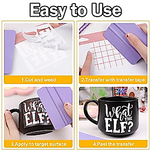 WRAPXPERT White Vinyl Permanent Adhesive Vinyl Roll Easy to Cut and Weed Waterproof Vinyl for Signs,Scrapbooking,Craft,Die Cutters(Glossy White,12" x30ft)