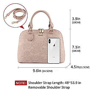 LOVEVOOK Small Purse Pink Crossbody Bags for Women Trendy Top-handle Handbags Fashion Satchel Bag Pink-Flower