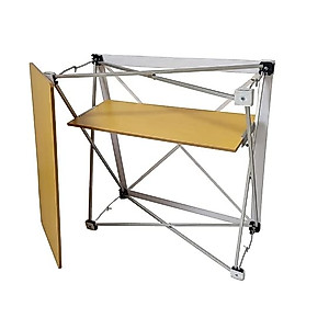 BannerBuzz Fabric Pop Up Counter Display, Portable Tradeshow Promotional Retail Display Booth, Pop Up Aluminum Frame with Wooden Top, 5.25' X 2.75' (Hardware Only)