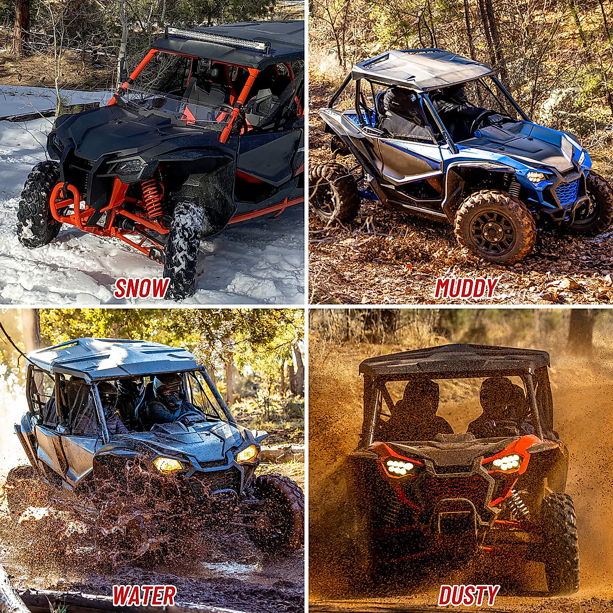 SAUTVS Lower Door Panels for Talon, Lower Door Inserts with Built-in Frame for Honda Talon 1000R 1000X 1000X-4 2019-2024 Accessories, Plastic Lower Half Door Panels Replace 08R77-HL6-A00(2 Doors)