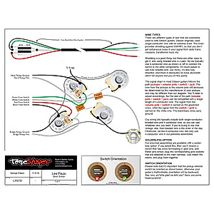 ToneShaper Guitar Wiring Kit, for Les Paul Standard