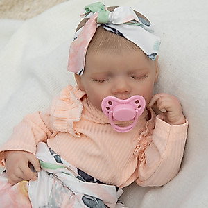 FANCCI Reborn Baby Dolls Sleeping, 18 Inch Realistic Baby Doll Full Vinyl Lifelike Baby Dolls, Real Life Baby Dolls Birthday Toys for Kids Age 3+