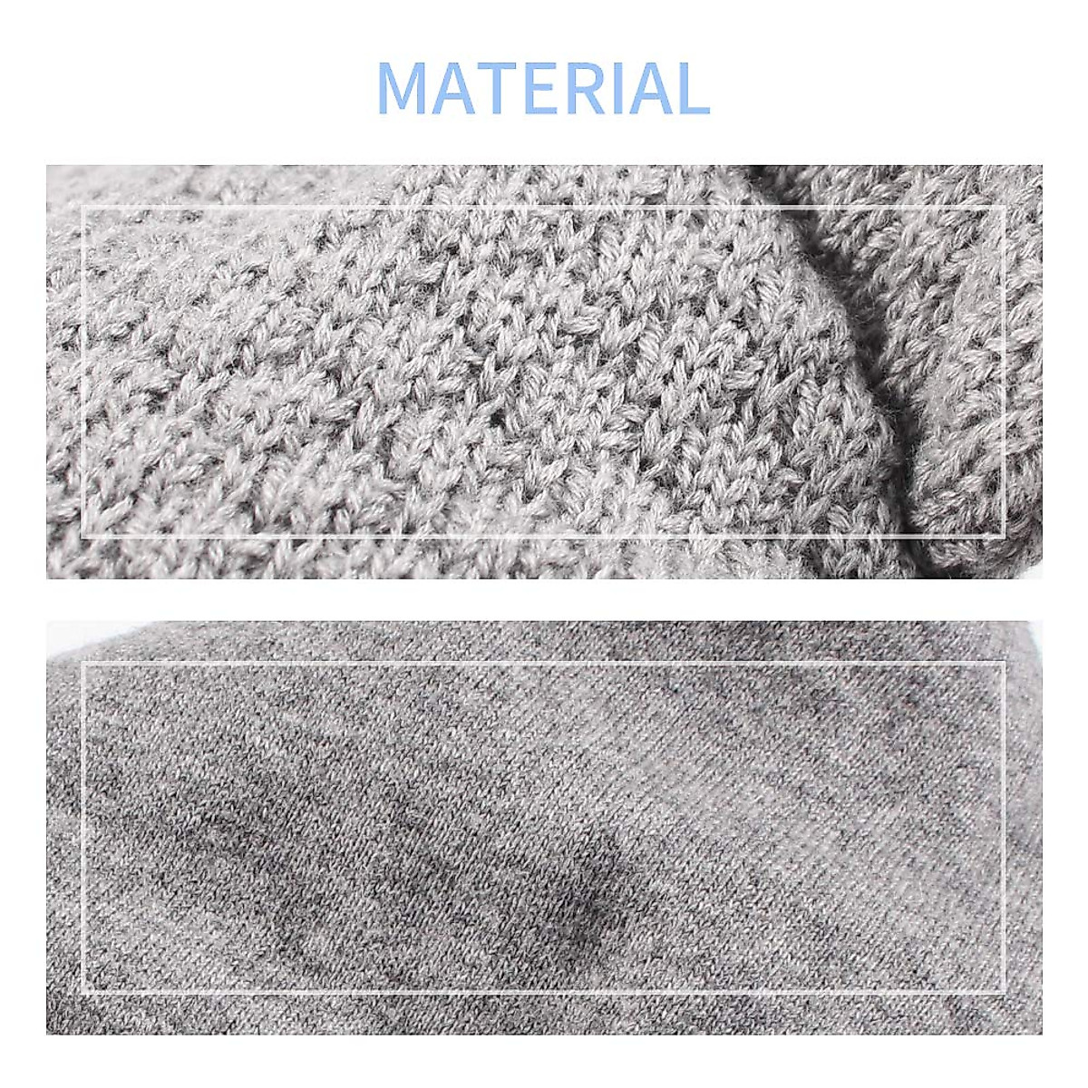 BAVST Baby Beanie Hat for Winter with Earfalp Cute Bear Kids Toddler Girls Boys Warm Knit Cap 0-2Years(Grey, S)