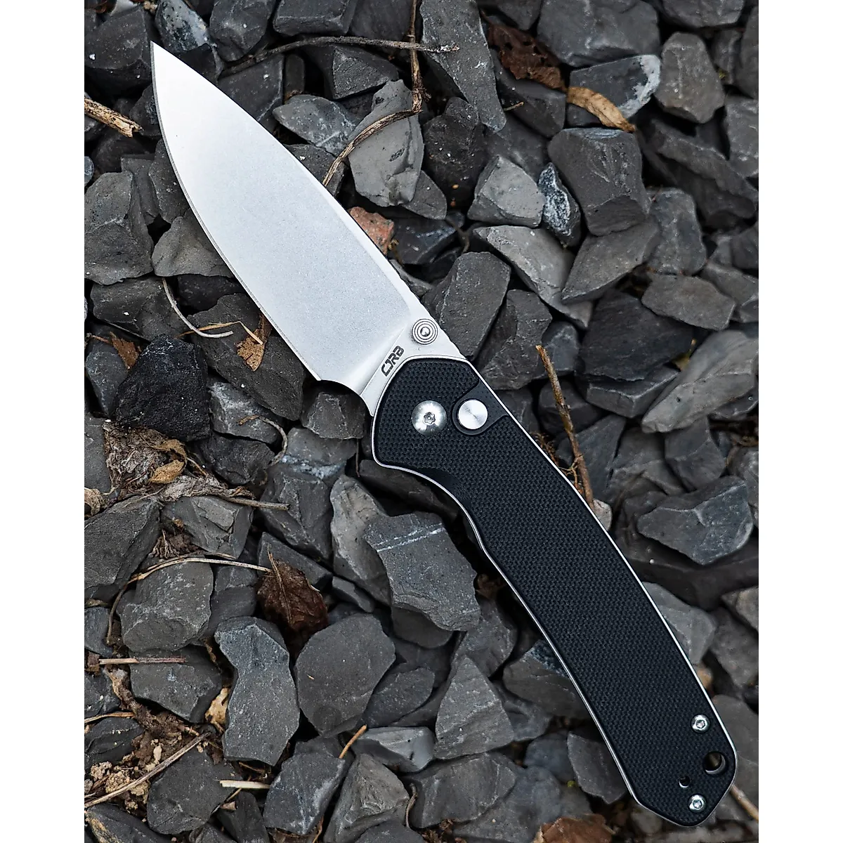 CJRB Folding Knife Pyrite (J1925) AR-RPM9 Blade and G10 Handle EDC Pocket Knife with Clip Black