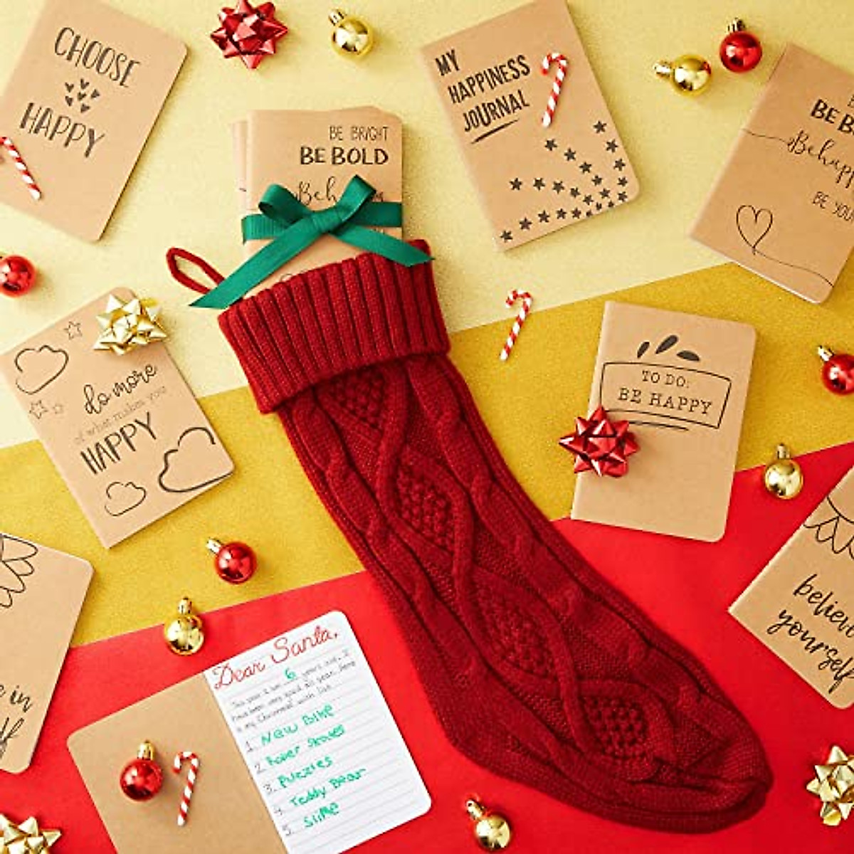 12 Pack A6 Kraft Paper Notebooks, Happy Journal for Kids, Teens, and Girls, 80 Lined Pages (4 x 5.75 In)