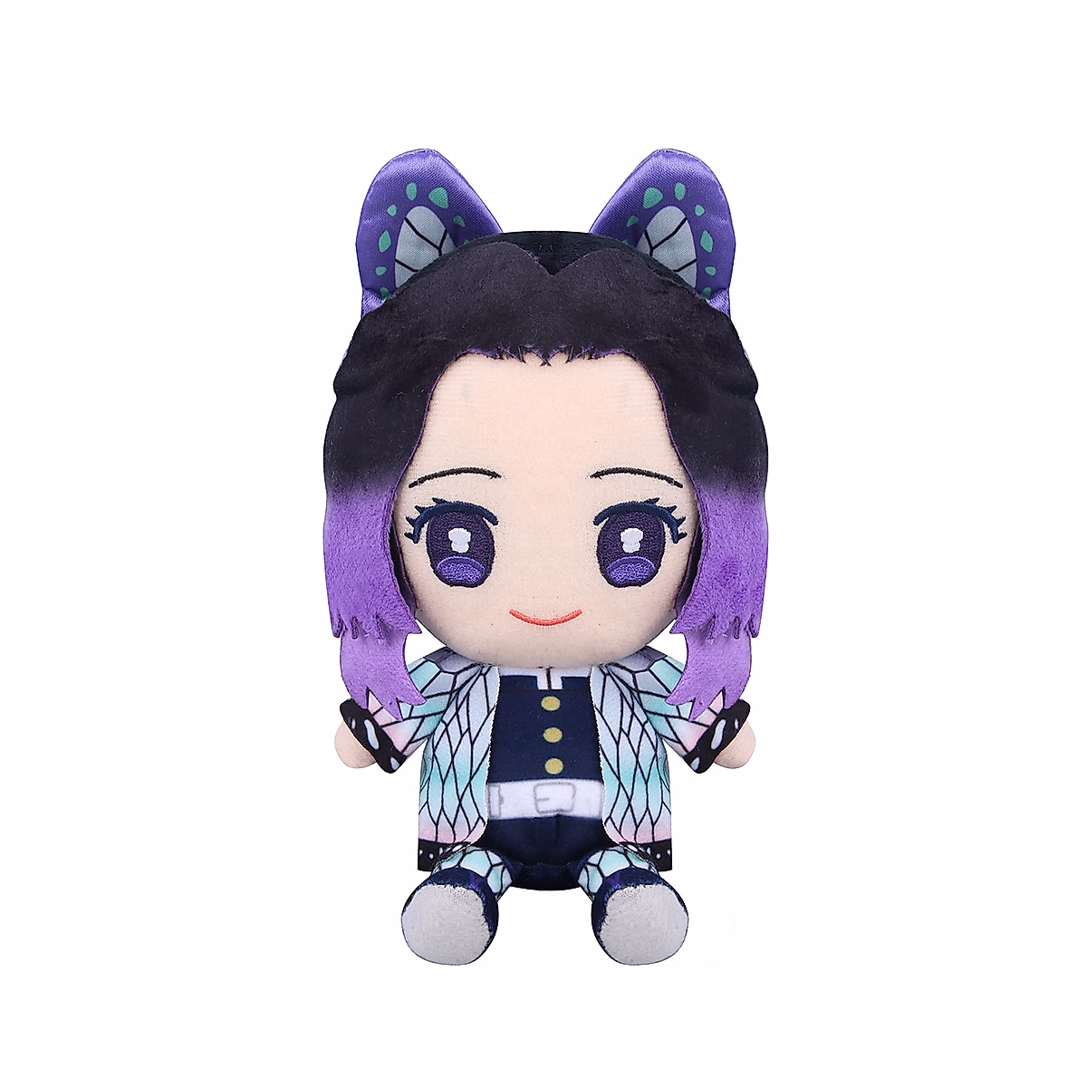 LINKOM Plush Doll Toy Anime Figure Kyoujurou/Uzui Tengen Stuffed Plushie Cute Toys Keychain Cosplay Props Halloween (Kochou Shinobu, 18cm/7inch)