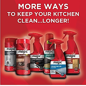 Magic Stainless Steel Wipes - Removes Fingerprints, Residue, Water Marks and Grease From Appliances - Works Great on Refrigerators, Dishwashers, Ovens and More - 30 Count