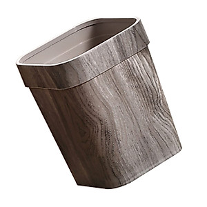 Levemolo Modern Decorative Wooden Trash Can Living Room Bedroom Kitchen Office Wastebasket