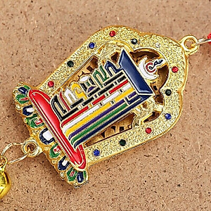 GK-O Tibetan Buddhist Kalachakra Sidpaho Painting Tantric Amulet Car Pendant Noverlty